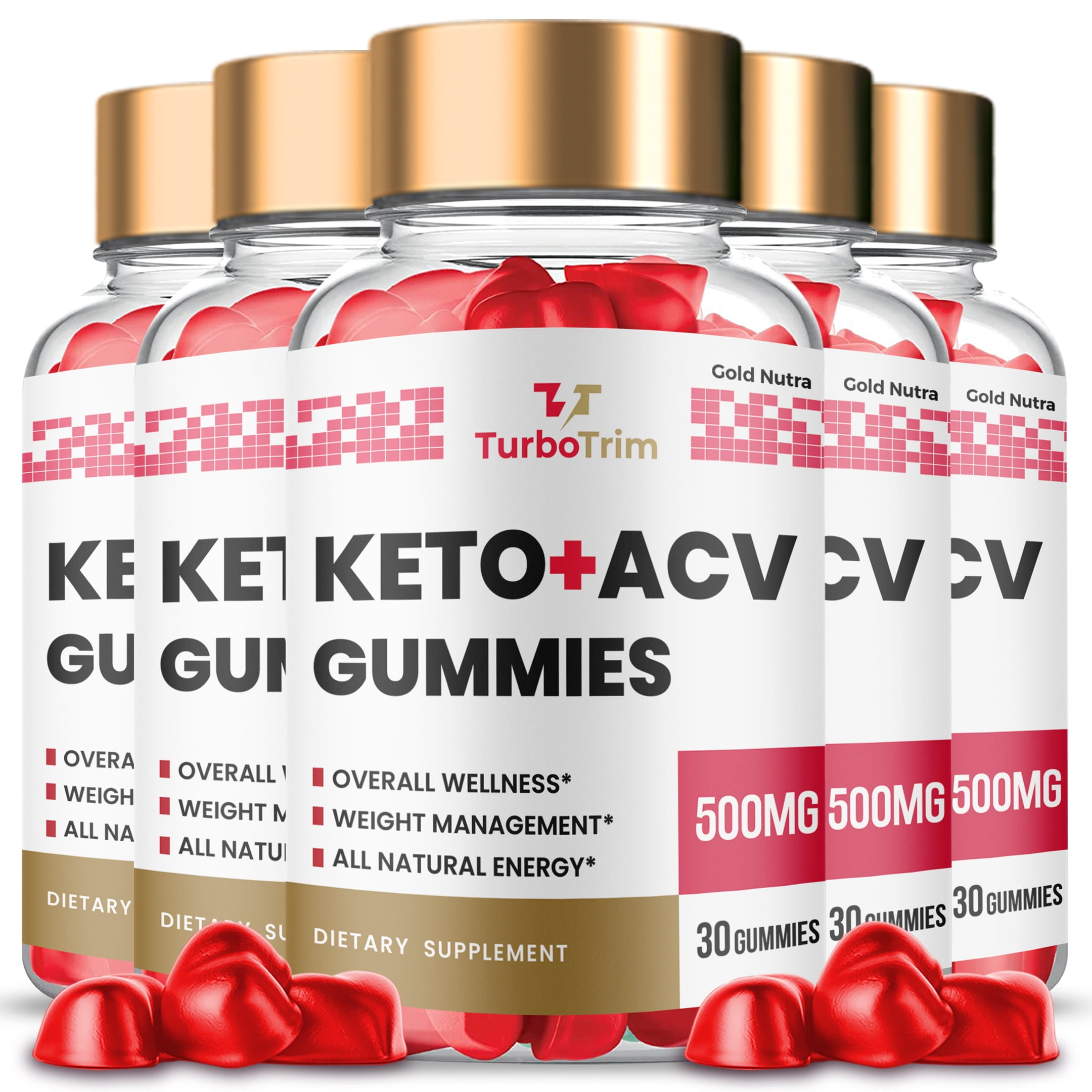 (5 Pack) Turbo Trim Keto ACV Gummies, Max Strength Turbo Trim Gummy ...