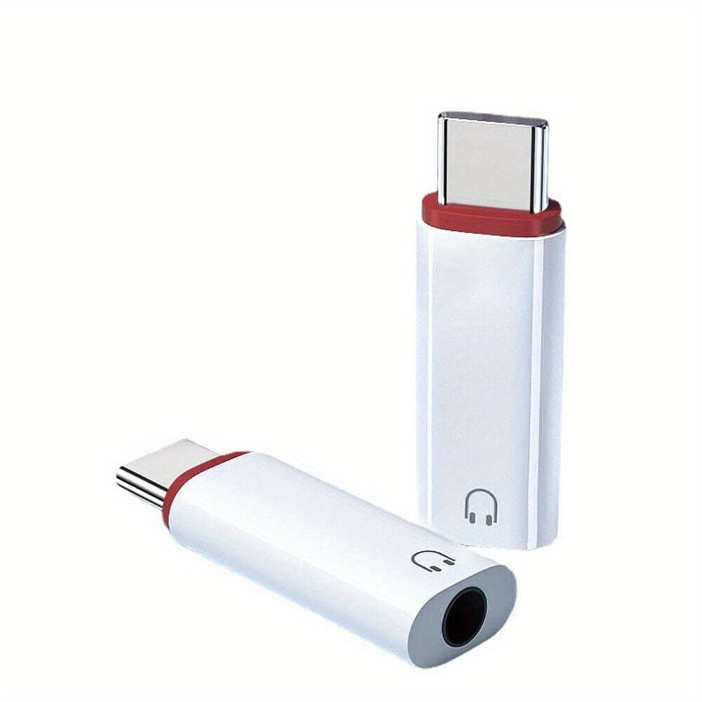 5-Pack USB-C to 3.5mm Audio Adapters - Dual Port, Hi-Fi Sound, Plug ...