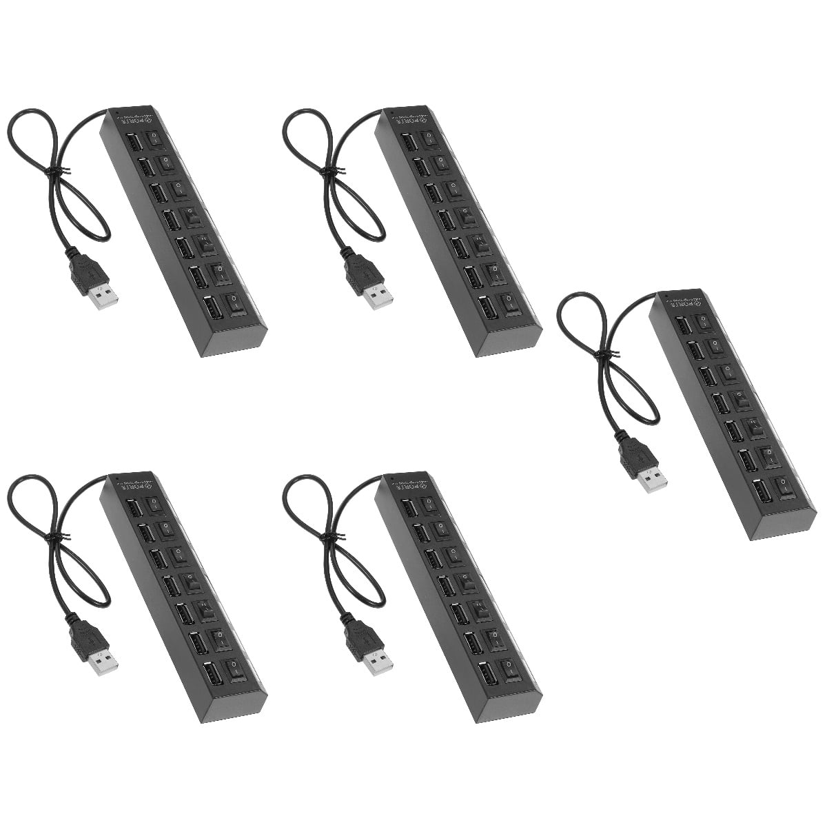 5 Pack USB Connector Port 7 Line Concentration Expander - Walmart.com