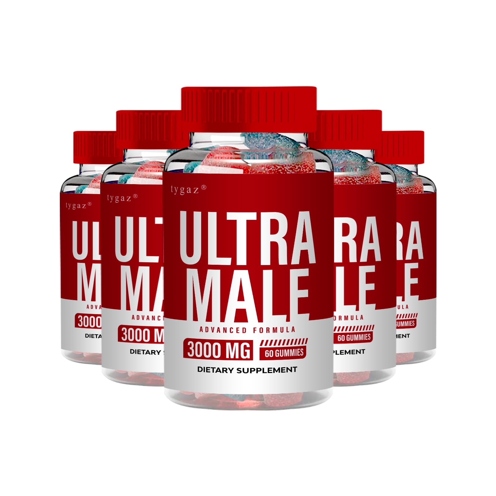 (5 Pack) UltraMale - Ultra Male Gummies For Men - Walmart.com