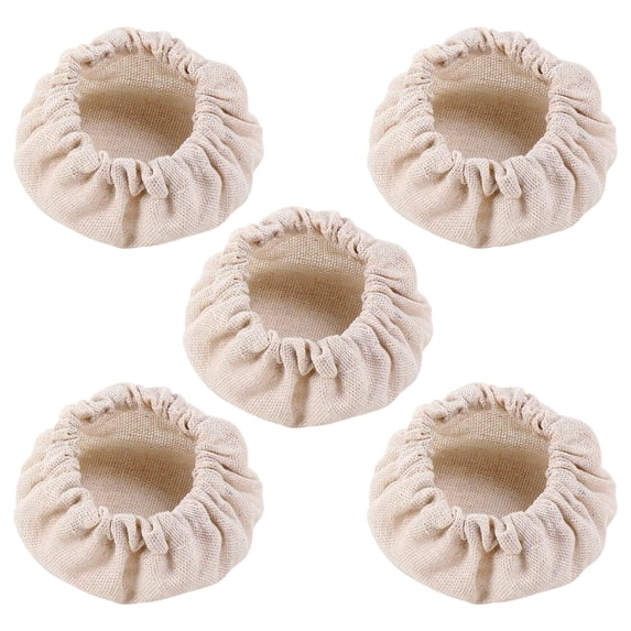 5-Pack Unbleached Reusable Fermentation Jar Cloth Covers | Elasticated ...