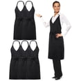 5 Pack Unisex V Neck Tuxedo Aprons with Pockets, Formal Server Pinafore ...