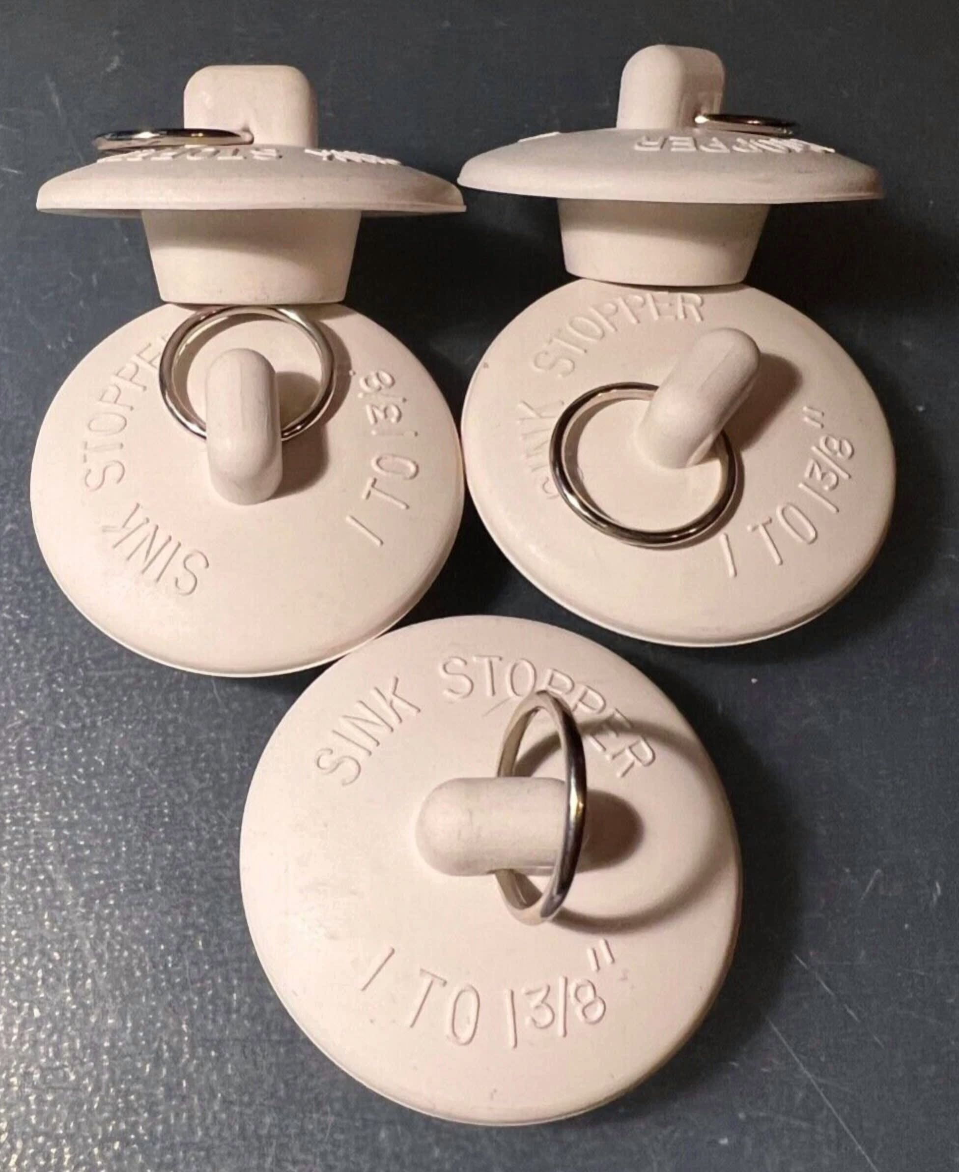 5 Pack Universal Sink Drain Stopper, Fits Size 1 To 1-3/8 Rubber White ...