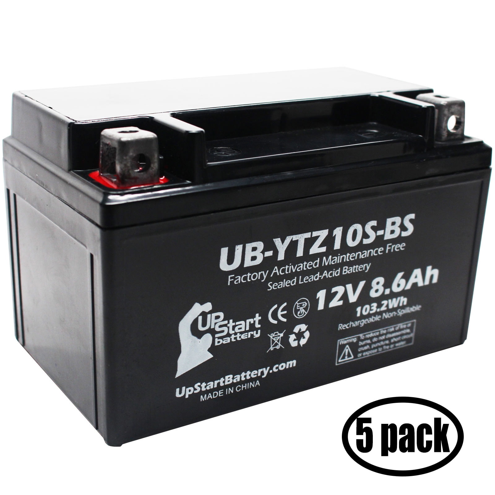 5-Pack UpStart Battery Replacement for 2006 Yamaha YZF-R6 (excl. R6S ...