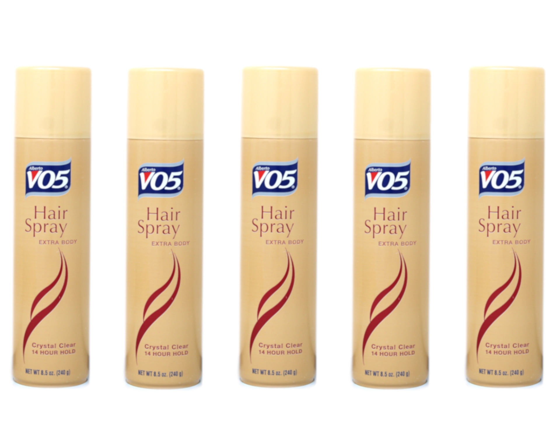 VO5 Crystal Clear Hairspray, 5 Pack, Extra Body, Fast-Drying, Anti ...