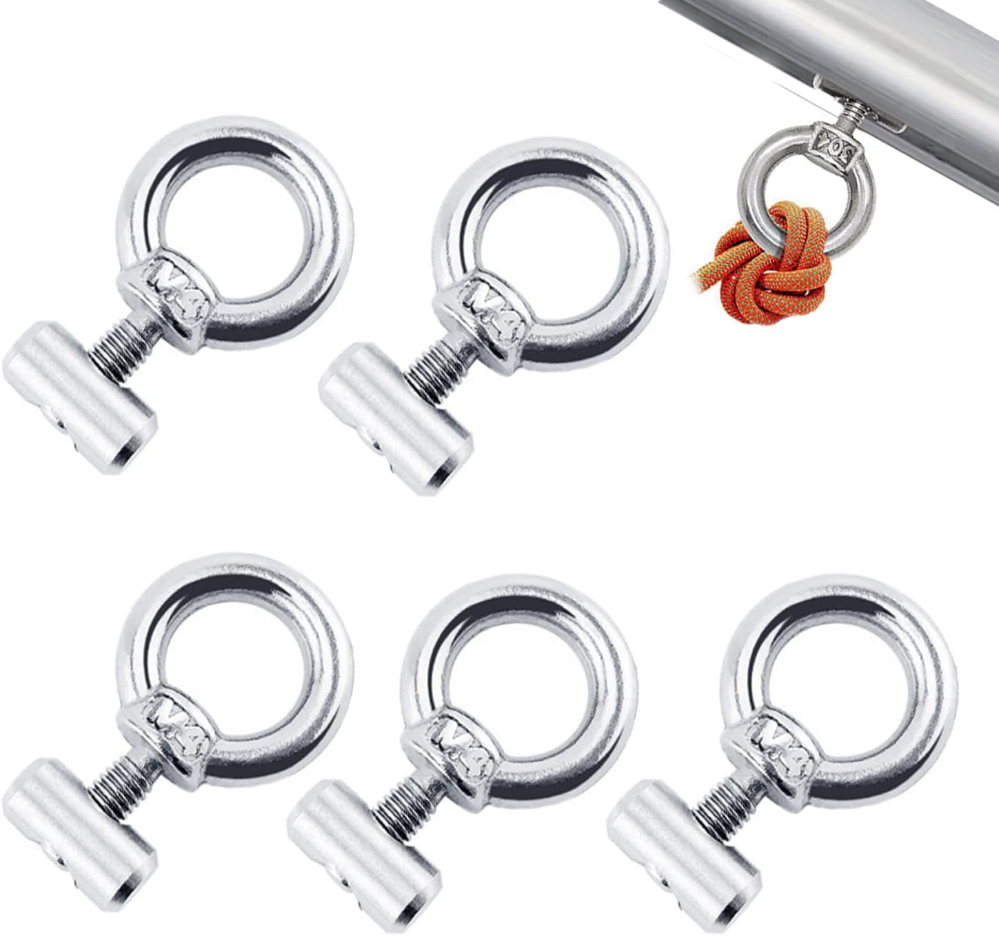 5 Pack Vehicle Awning Hook Rings 304 Stainless Steel Roller Track Mount ...