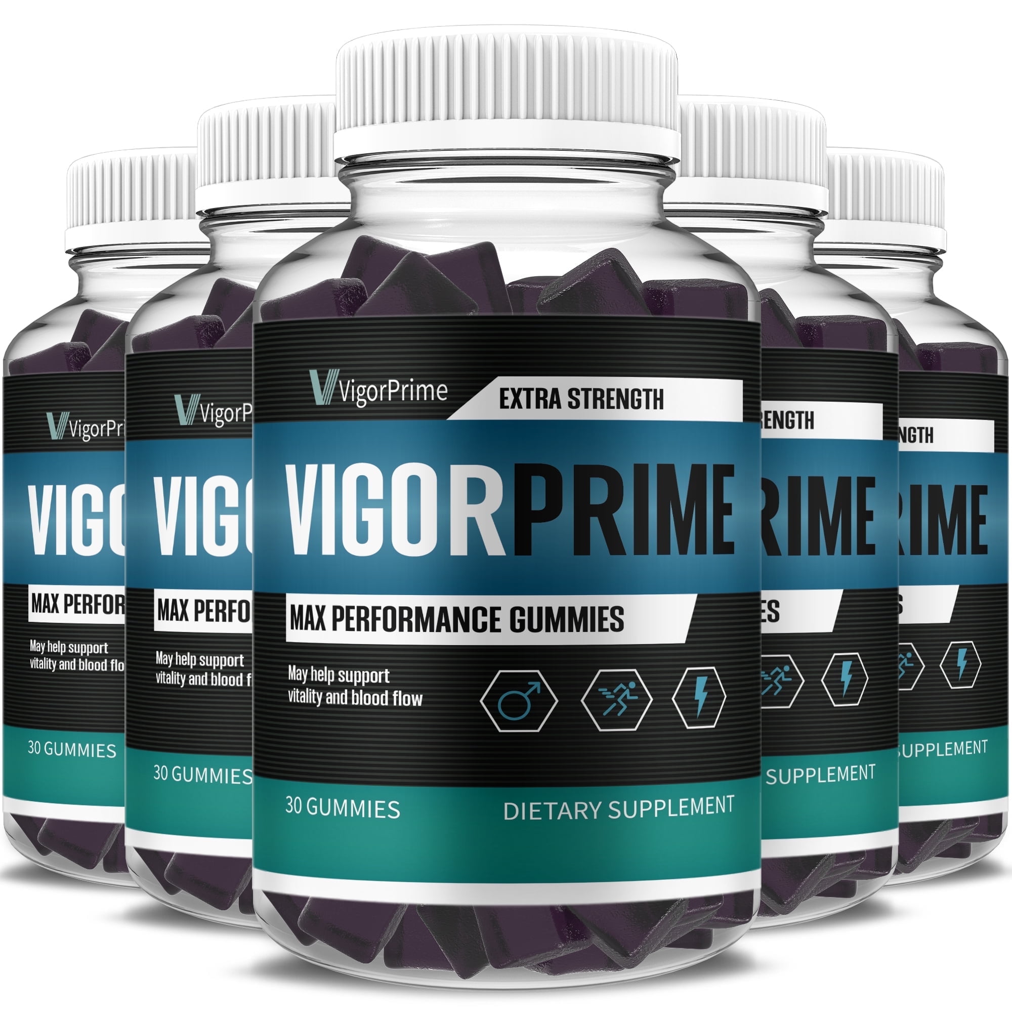 (5 Pack) Vigor Prime Gummies Prime Vigor XL Performance Supplement (5 Month Supply) - Walmart.com
