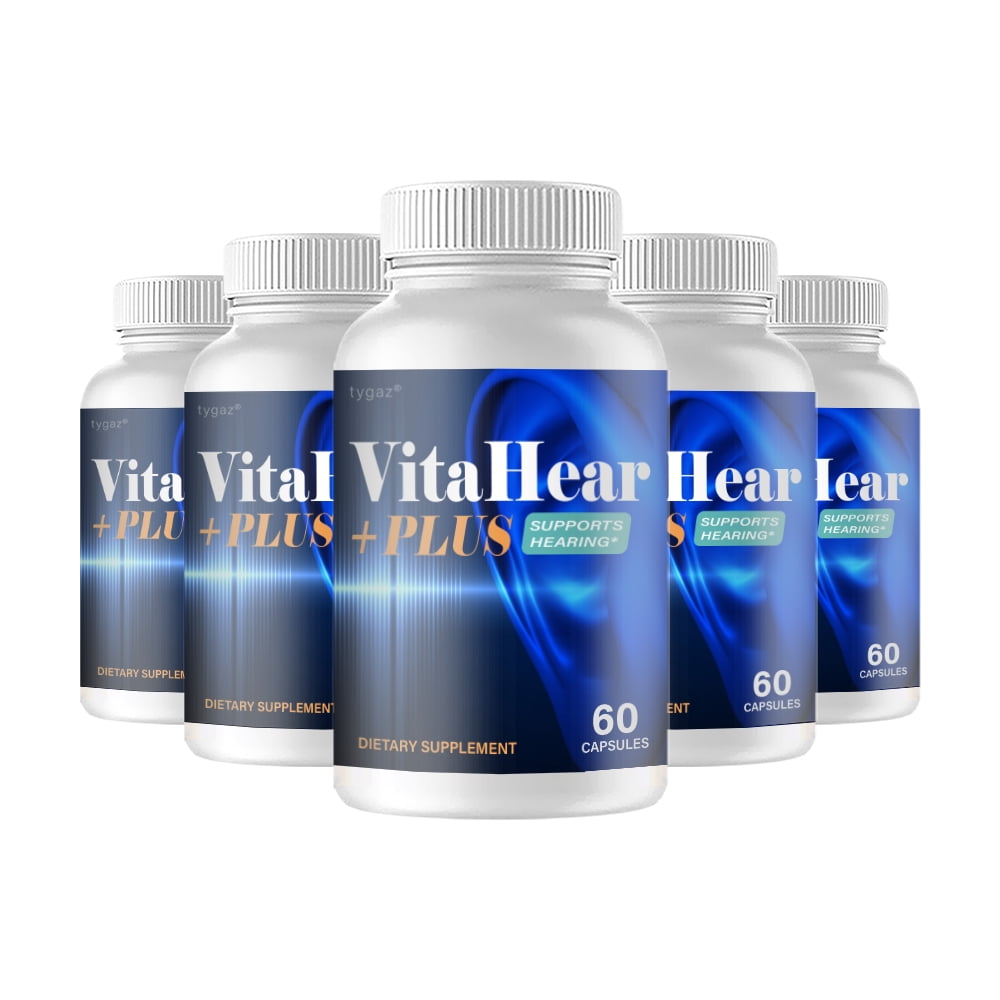 (5 Pack) Vita Hear Plus - Vita Hear Plus Supports Hearing Capsules ...
