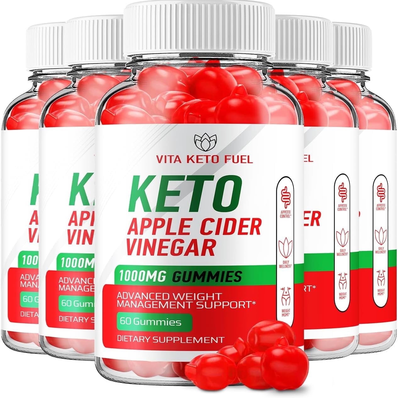 5 Pack Vita Keto Fuel ACV Gummies - Advanced Formula Vita Fuel Keto ...