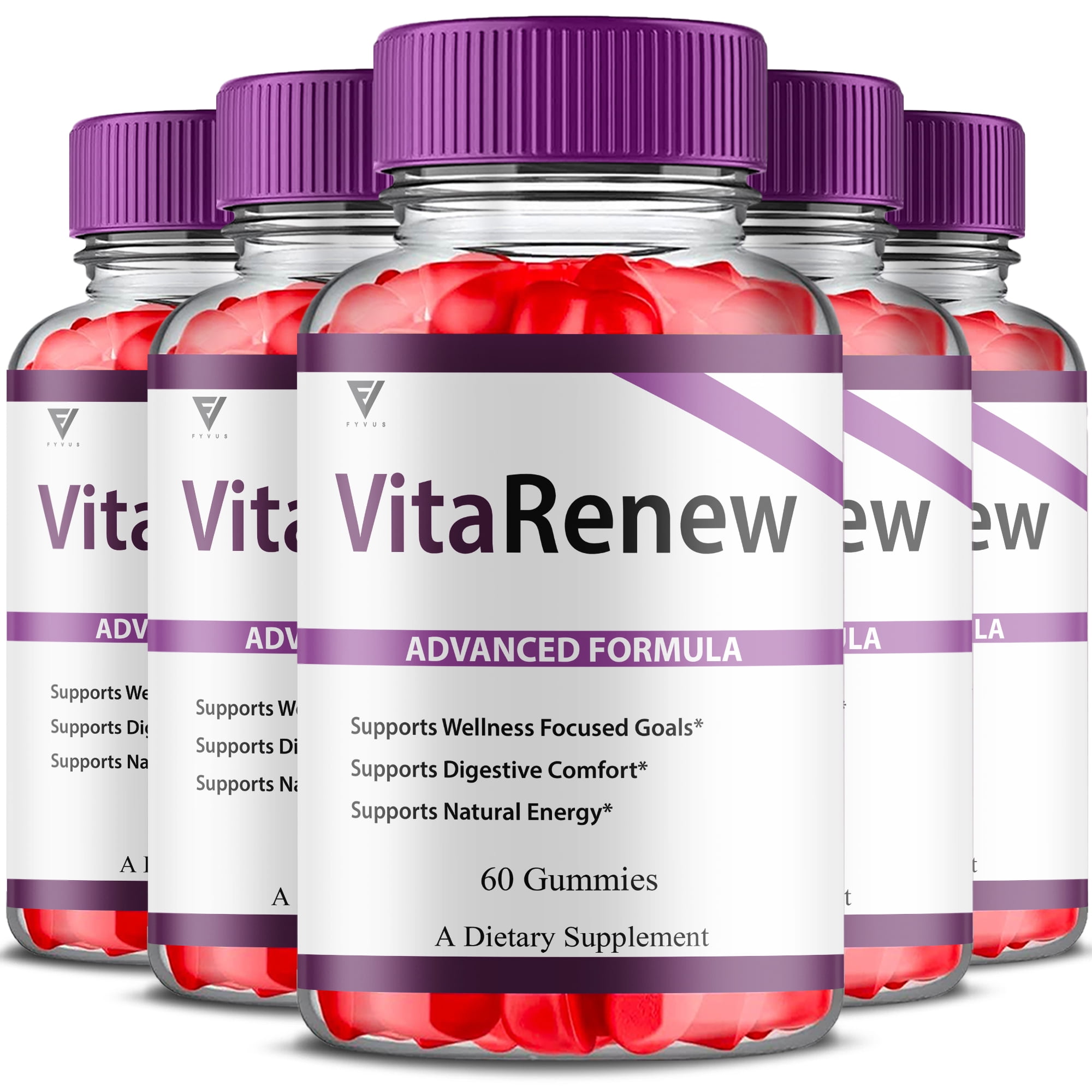 (5 Pack) VitaRenew Advanced Multivitamin Keto ACV Formula Gummies, Vita ...