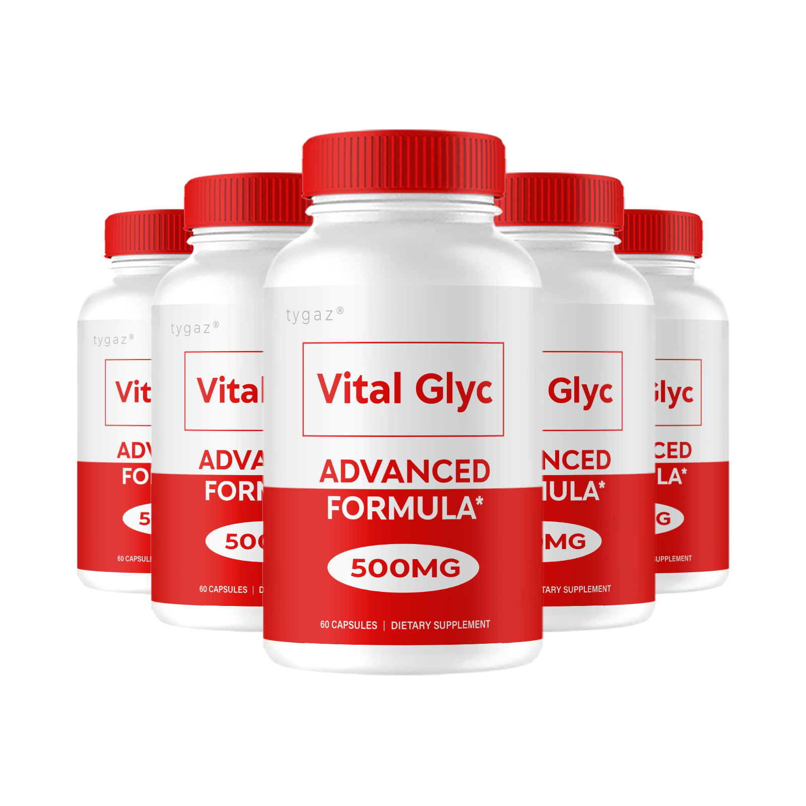 (5 Pack) Vital Glyc - Vital Glyc Pill Supplement - Walmart Business ...