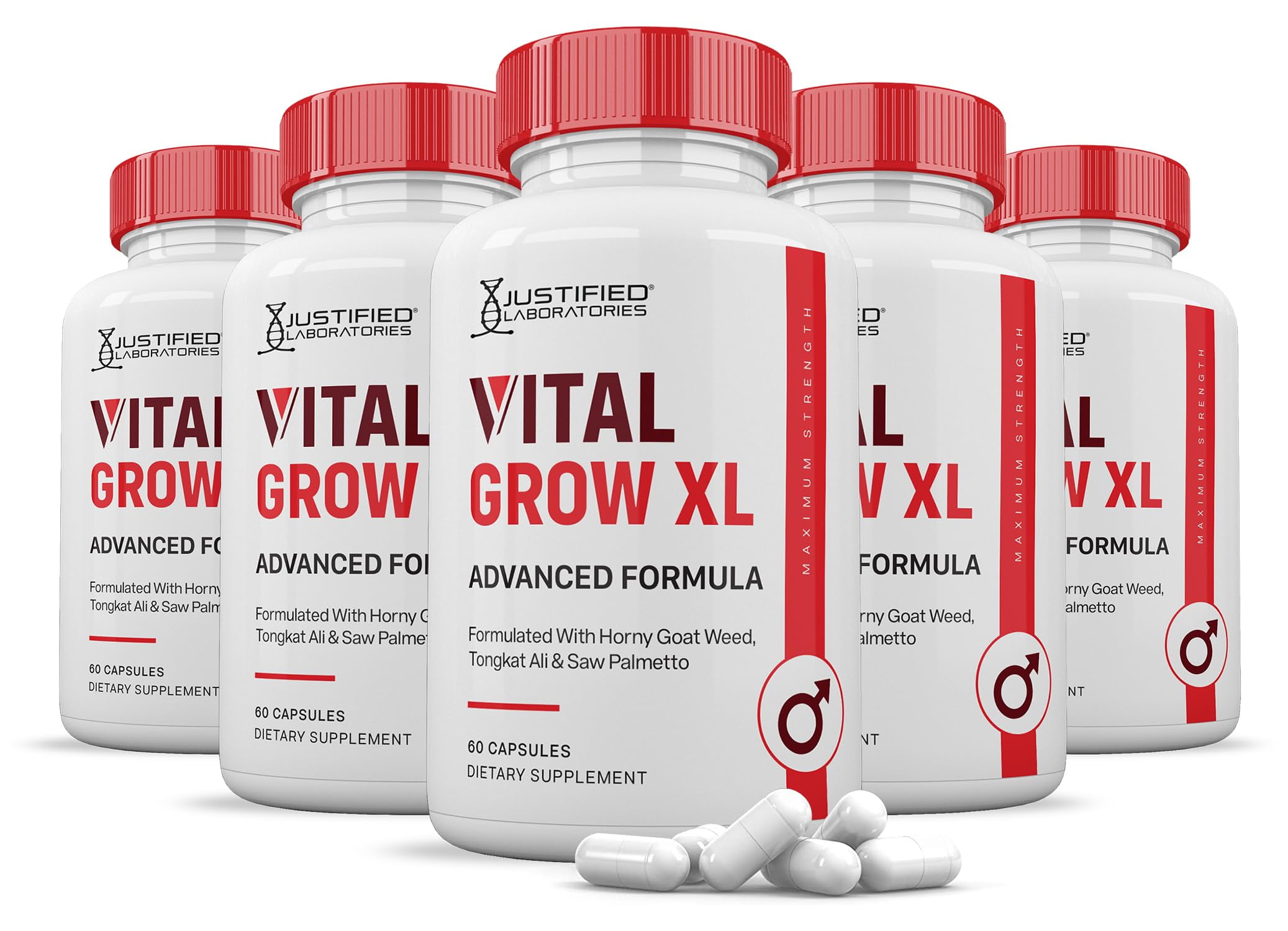 (5 Pack) Vital Grow XL Pills 1484MG Advanced Formula Proprietary Blend ...