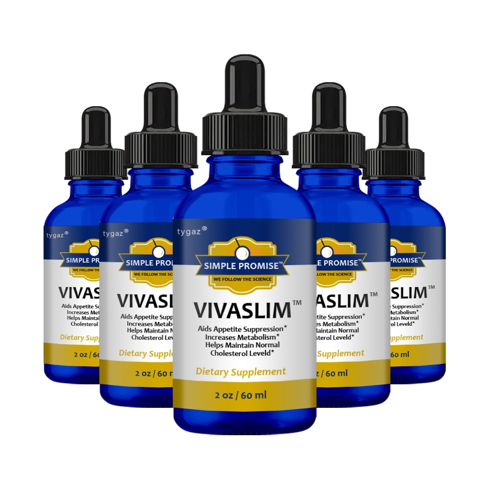 Tygaz Vivaslim Liquid Weight Loss Drops, 5 Pack, 2oz, Raspberry Ketones ...