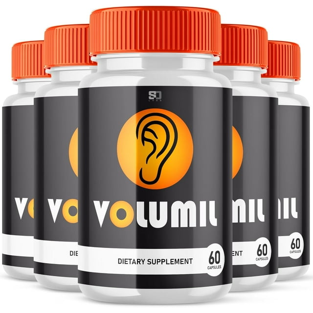 (5 Pack) Volumil Tinnitus Supplement for Ringing Ears, Hearing Support ...