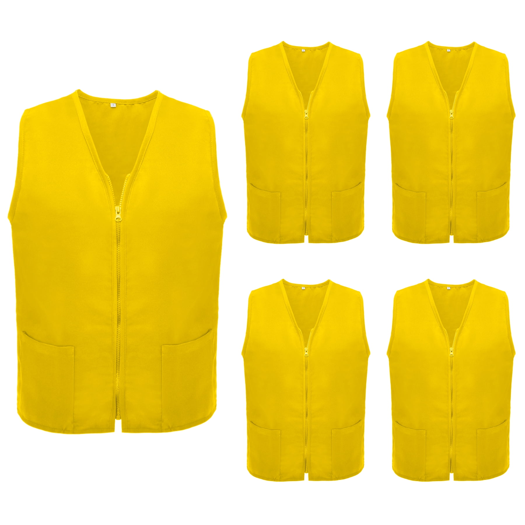 TOPTIE 5 Pack Volunteer Vest Waiter Bartender Work Uniform, Supermarket ...