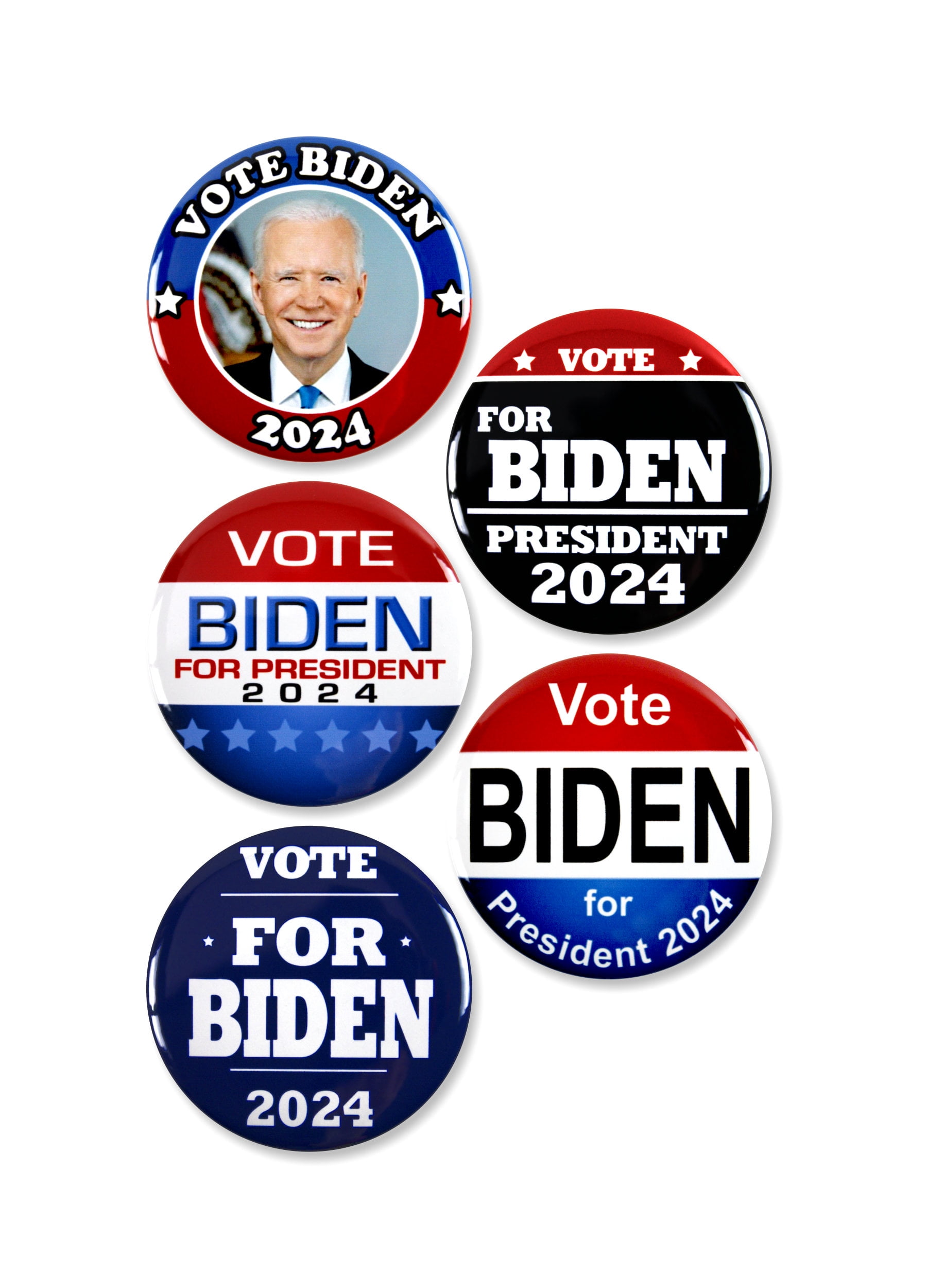 5 Pack - Vote Biden 2024 Political Campaign Pinback Buttons - 2.25 Inch ...