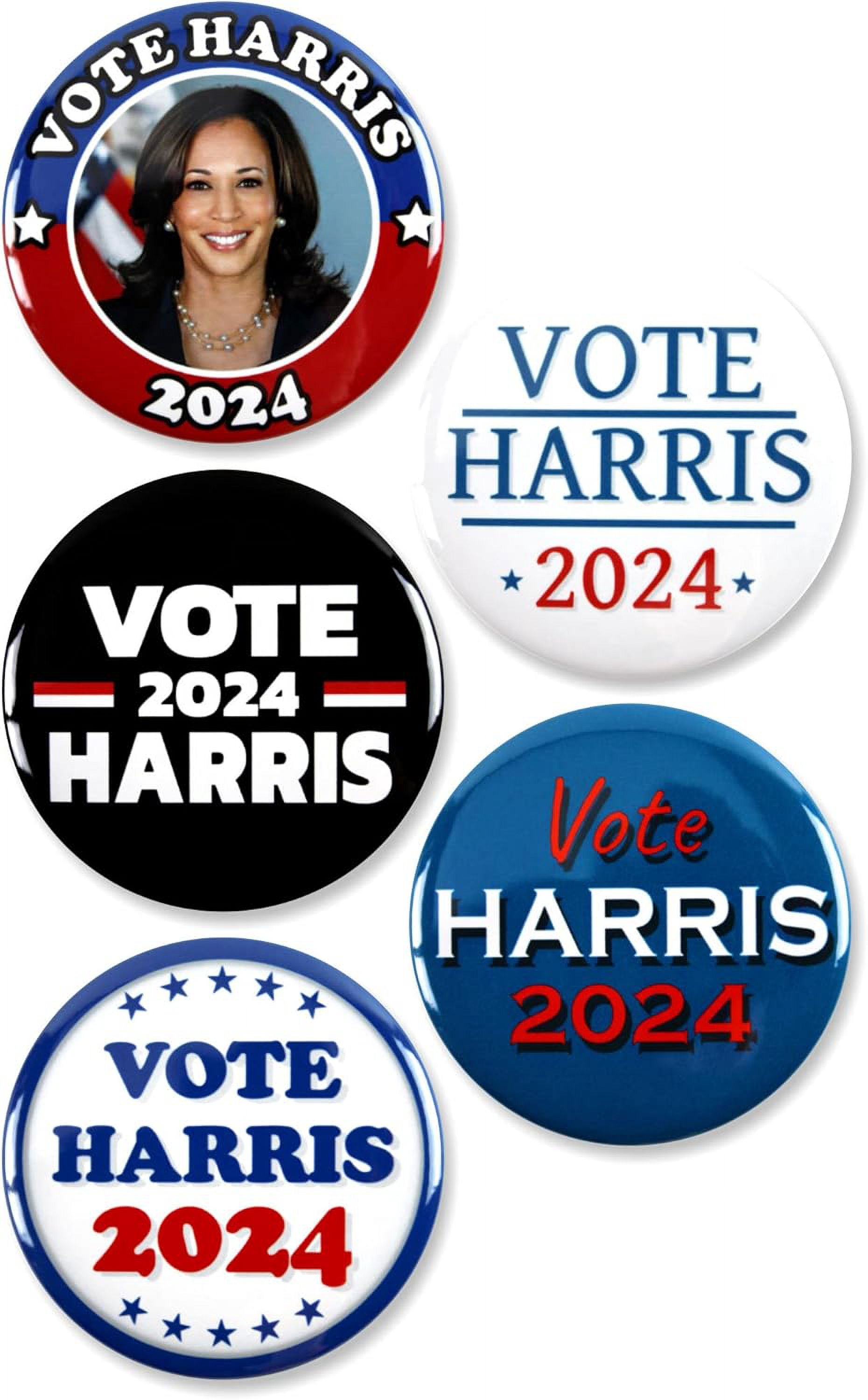 5 Pack - Vote Kamala Harris 2024 Political Campaign Pinback Buttons - 2 ...