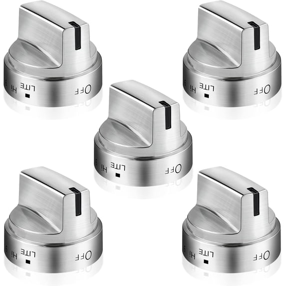 FEIKEER, Gas Stove Knob, WB03X24818, Stainless Steel Set of 5 - Walmart.com