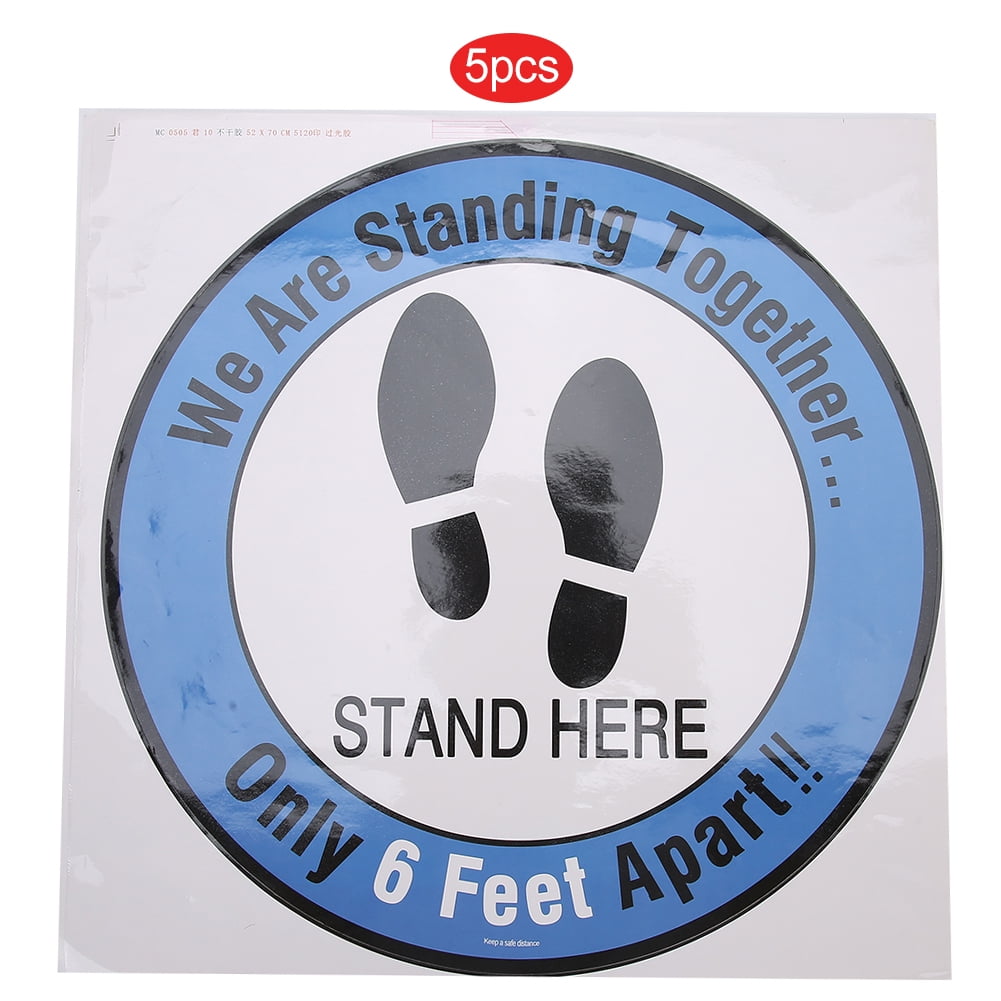 5-Pack Warning Signs for Stores & Hospitals, Ensuring Safe Distance ...