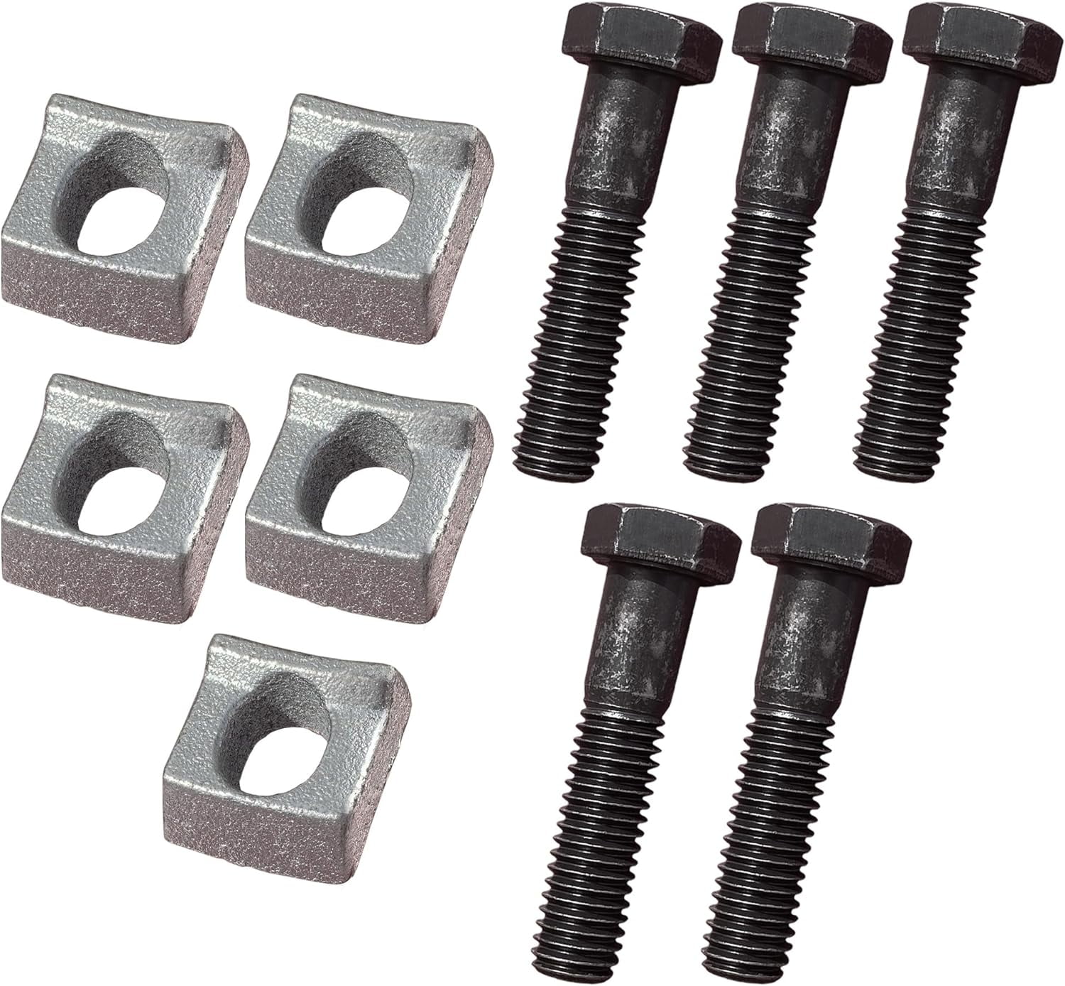 5 Pack - Wheel Rim Clamp Wedge & Bolt for Lowboy Construction Trailer ...
