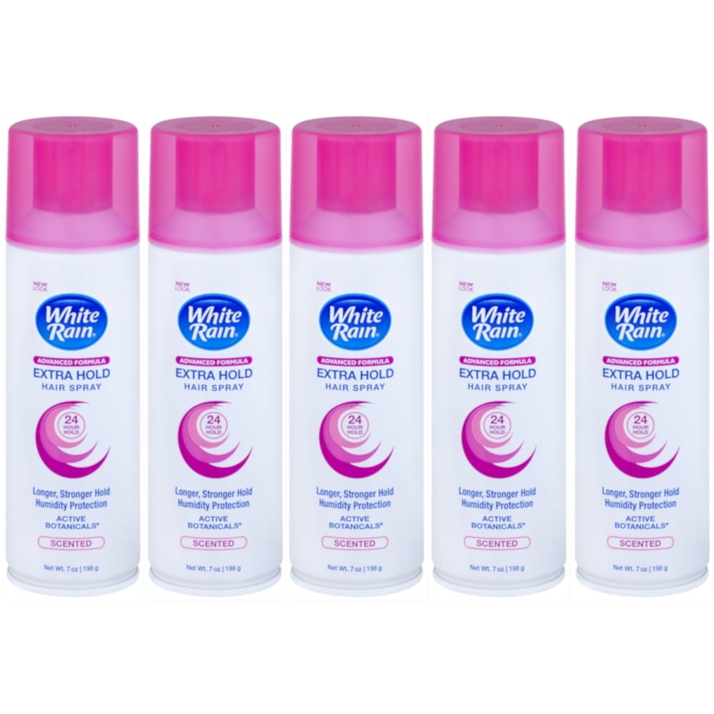 White Rain Scented Extra Hold Hair Spray Aerosol, 7 oz, Pack of 5 ...