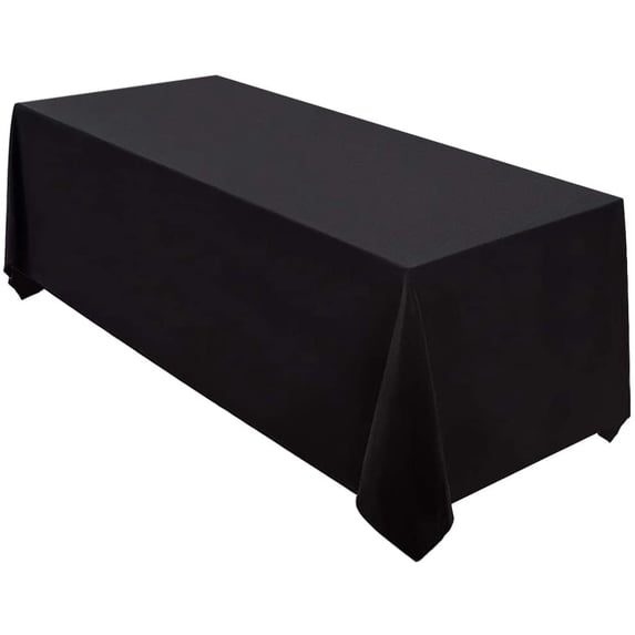 5 Pack White Rectangle Tablecloth 90 x 132-inch Rectangular Polyester ...