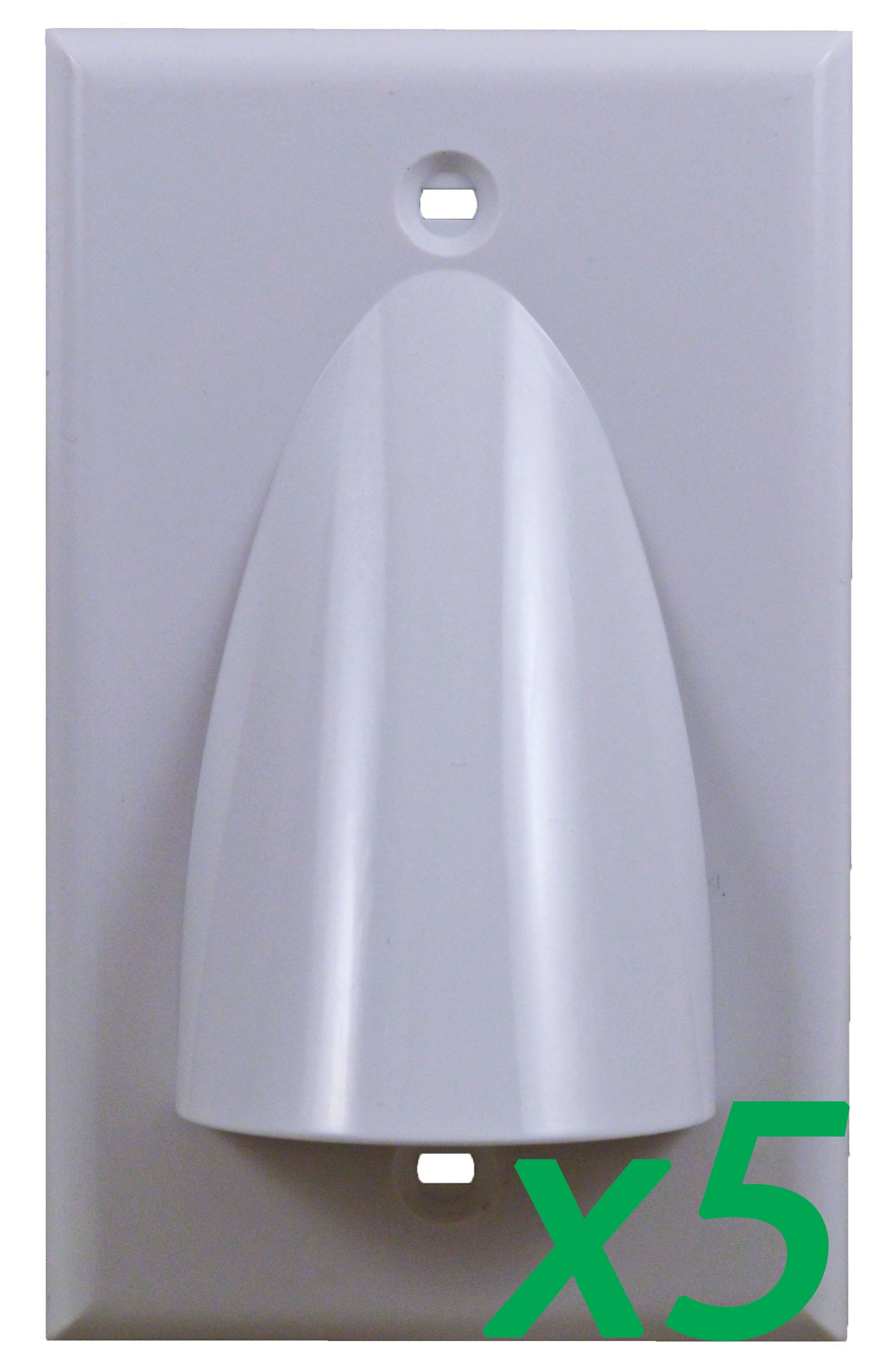 (5 Pack) White Single-Gang Low Voltage Cable Pass Through Wall Face ...