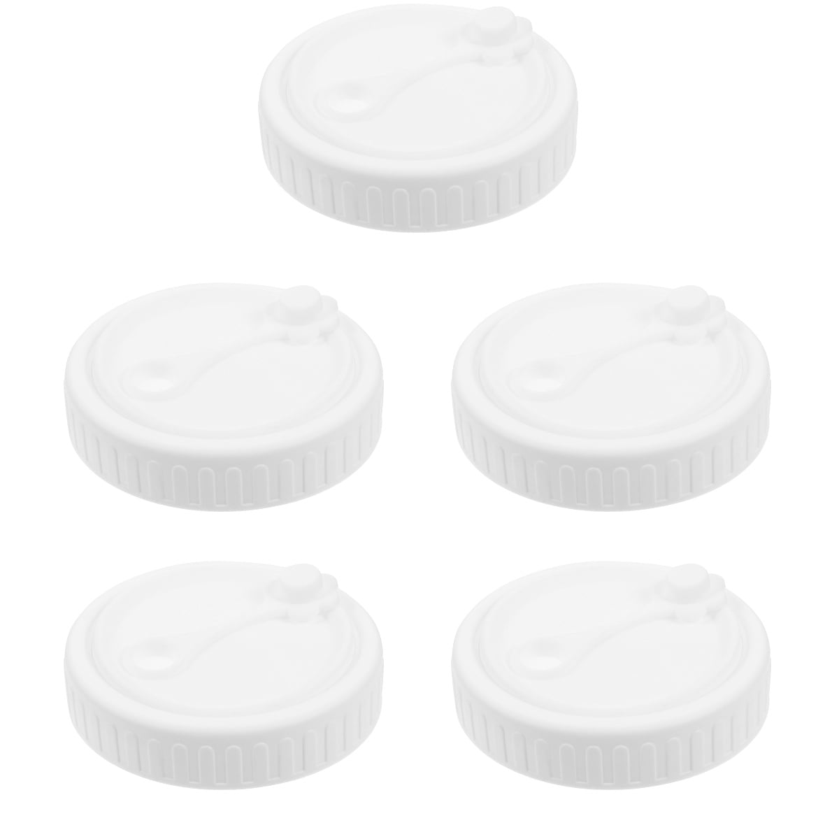 5 Pack Wide Mouth Jars Sippy Cup Lids Drinking Straw Hole - Walmart.com