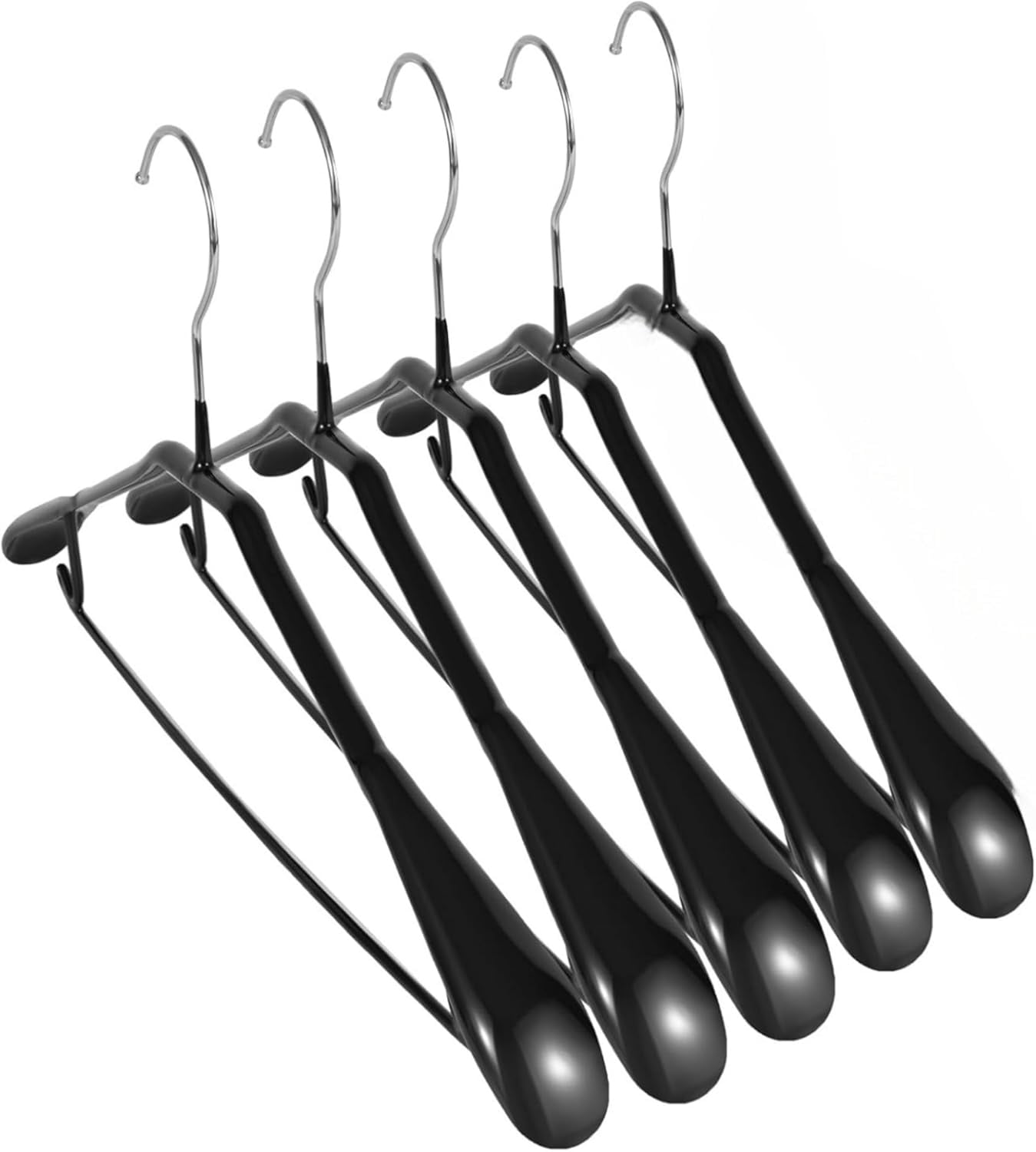 5 Pack Wide Shoulder Hangers Metal Suit Hangers Smooth Soft Gloss ...