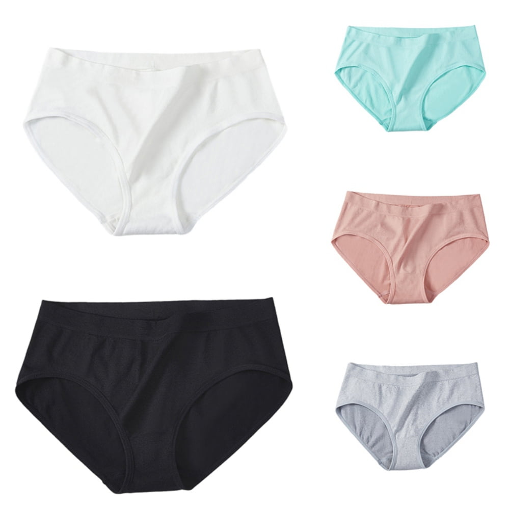 5 Pack Women's Seamless Underwear, Full Coverage Nylon Brief, Ladies ...