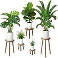 5-Pack Wood Plant Stands Indoor, Single Plant Stand for 6-22 Inch Pots ...