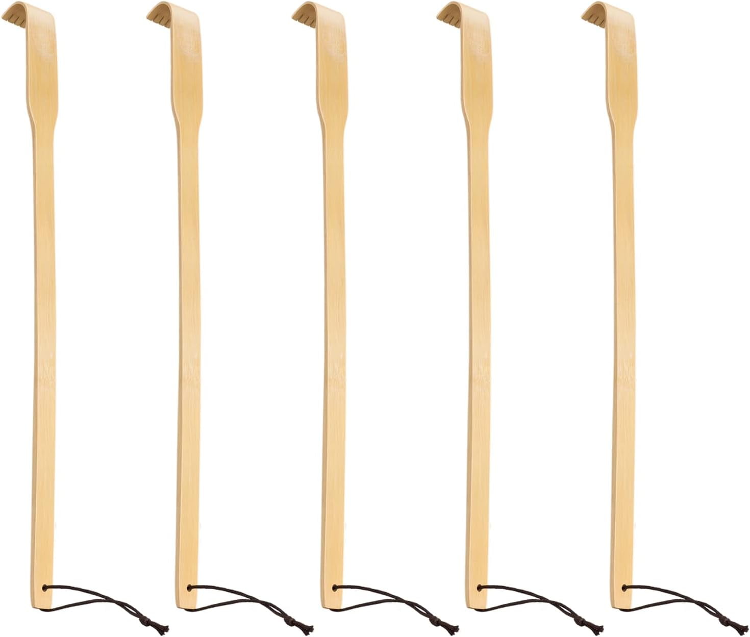5 Pack Wooden Bamboo Back Scratcher, 16.5 Inch Long Handle Back ...