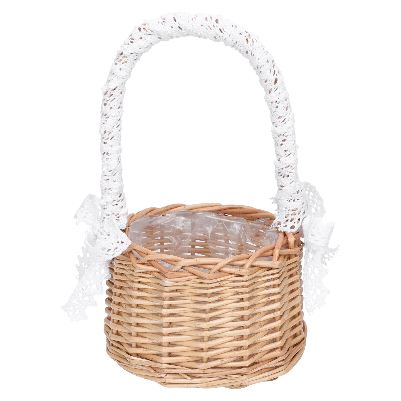 5 Pack Woven Basket Rattan Flower Wicker Khaki Bride - Walmart.com