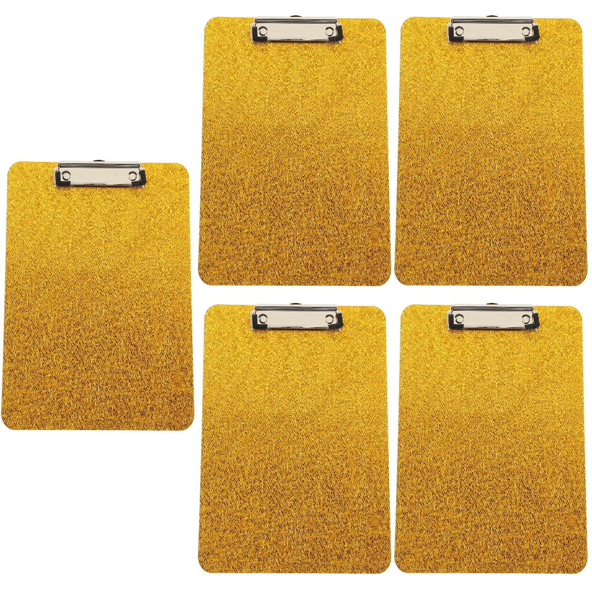 5 Pack Writing Board Notepad Paper Clips Office Student Golden ...