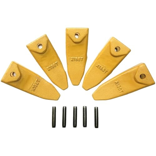 5 Pack X156T Single Tiger Bucket Teeth with 156LPN Pins Compatible with ...