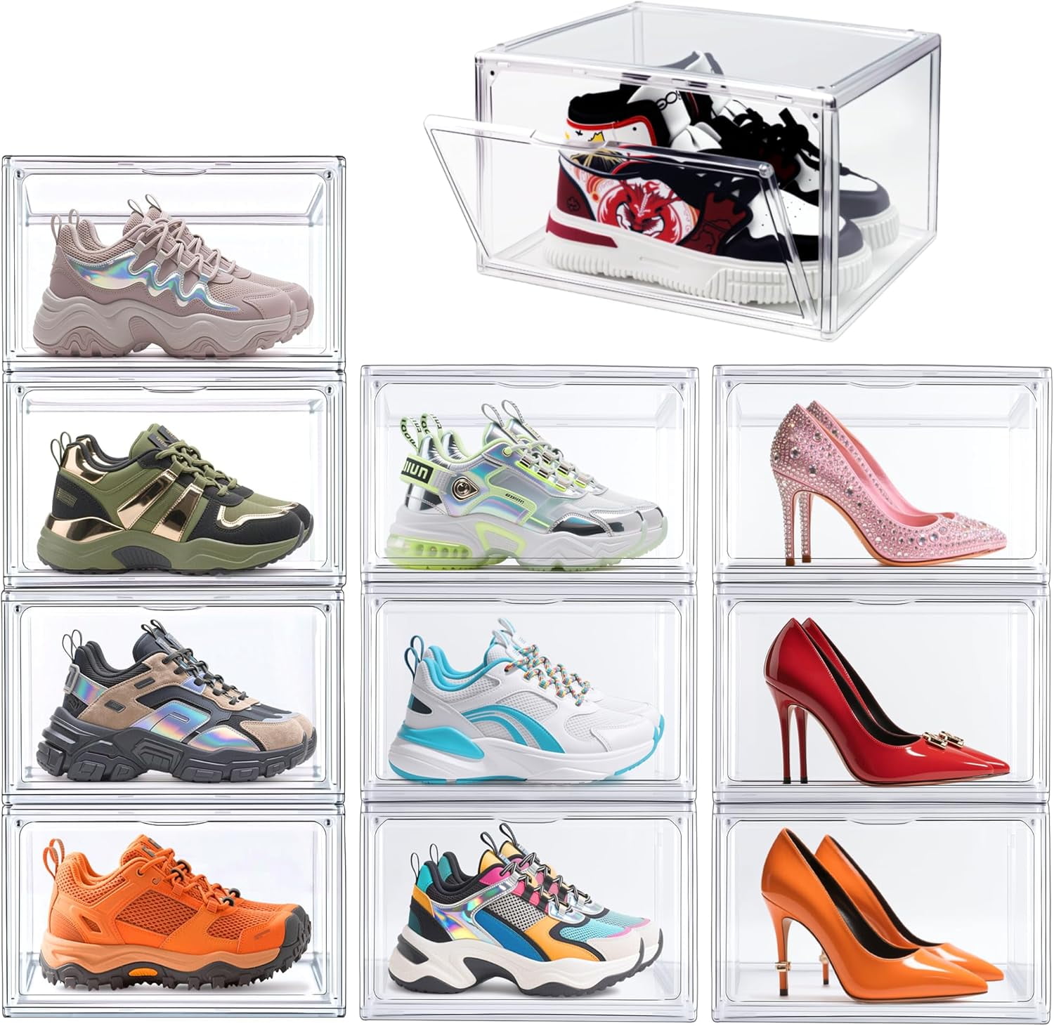 5 Pack XXX-Large Super Large Acrylic Display Case Figures Collectibles ...