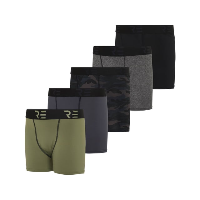 5 Pack: Youth Boys' Compression Shorts - Performance Boxer Briefs ...