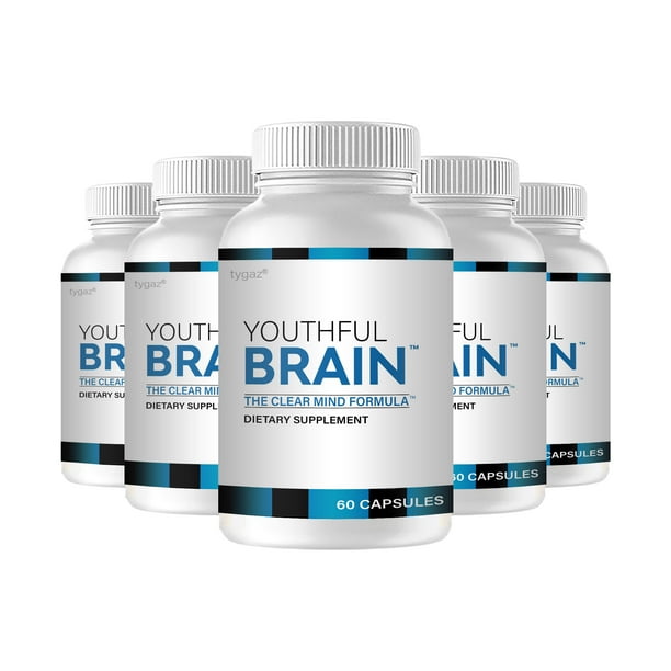 (5 Pack) Youthful Brain Capsules - Youthful Brain Clear Mind Formula ...