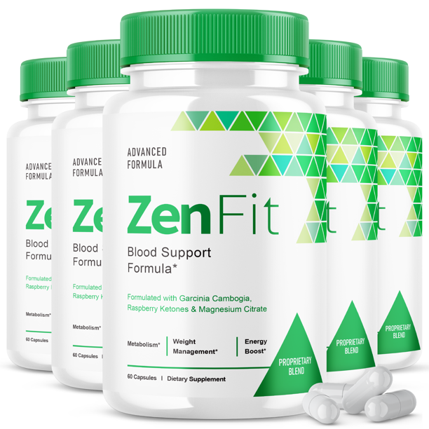 (5 Pack) ZenFit Blood Sugar Support Formula Maximum Strength Supplement ...