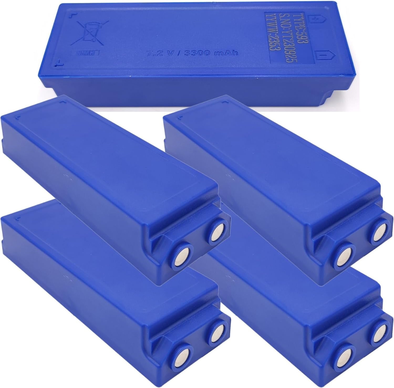(5-Pack) for Scanreco 593 Battery, 7.2V 3300 mAh Crane Remote Control ...