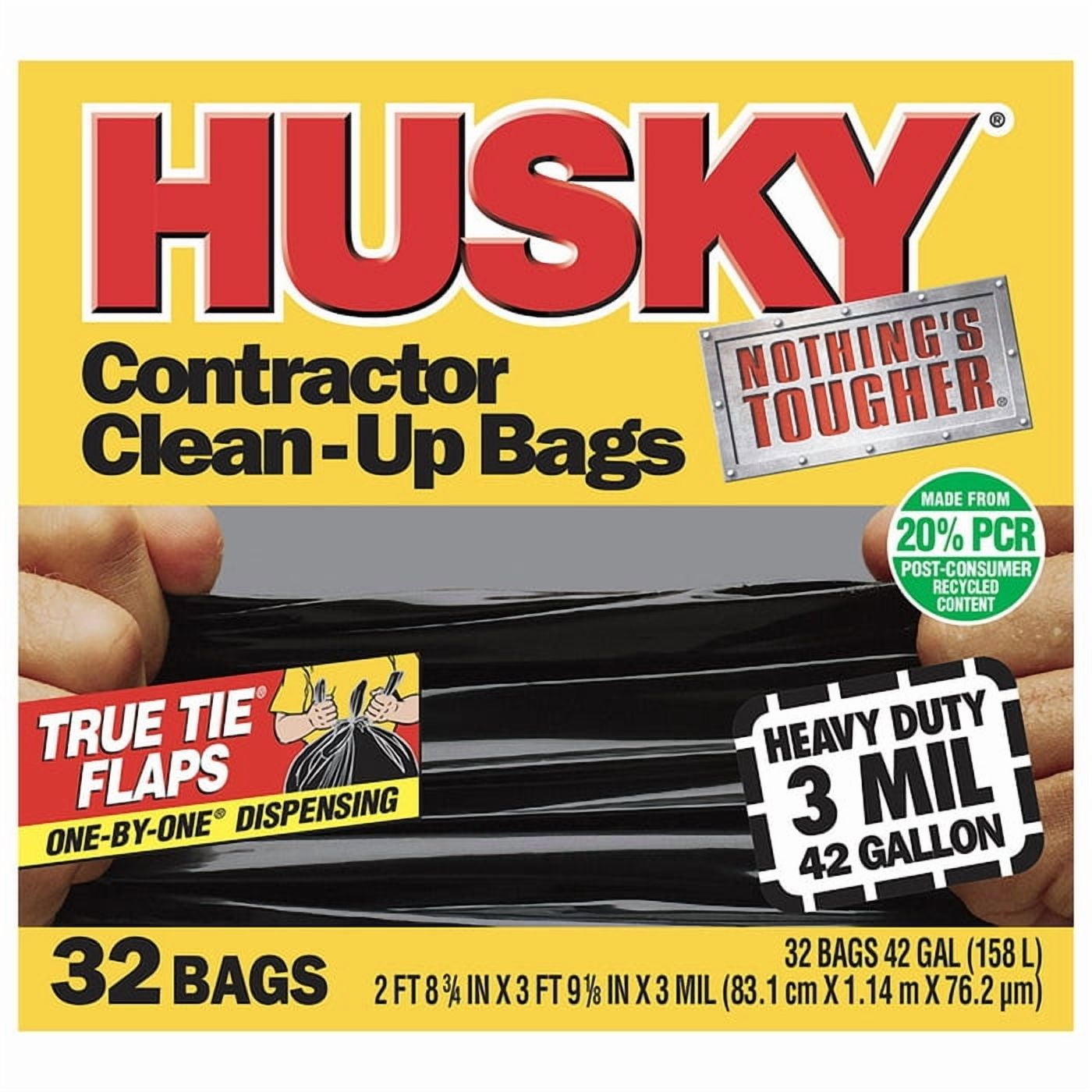 5-Pack of 42 gal Poly ‐ America HKR42WC032B Black Husky Wave Cut ...