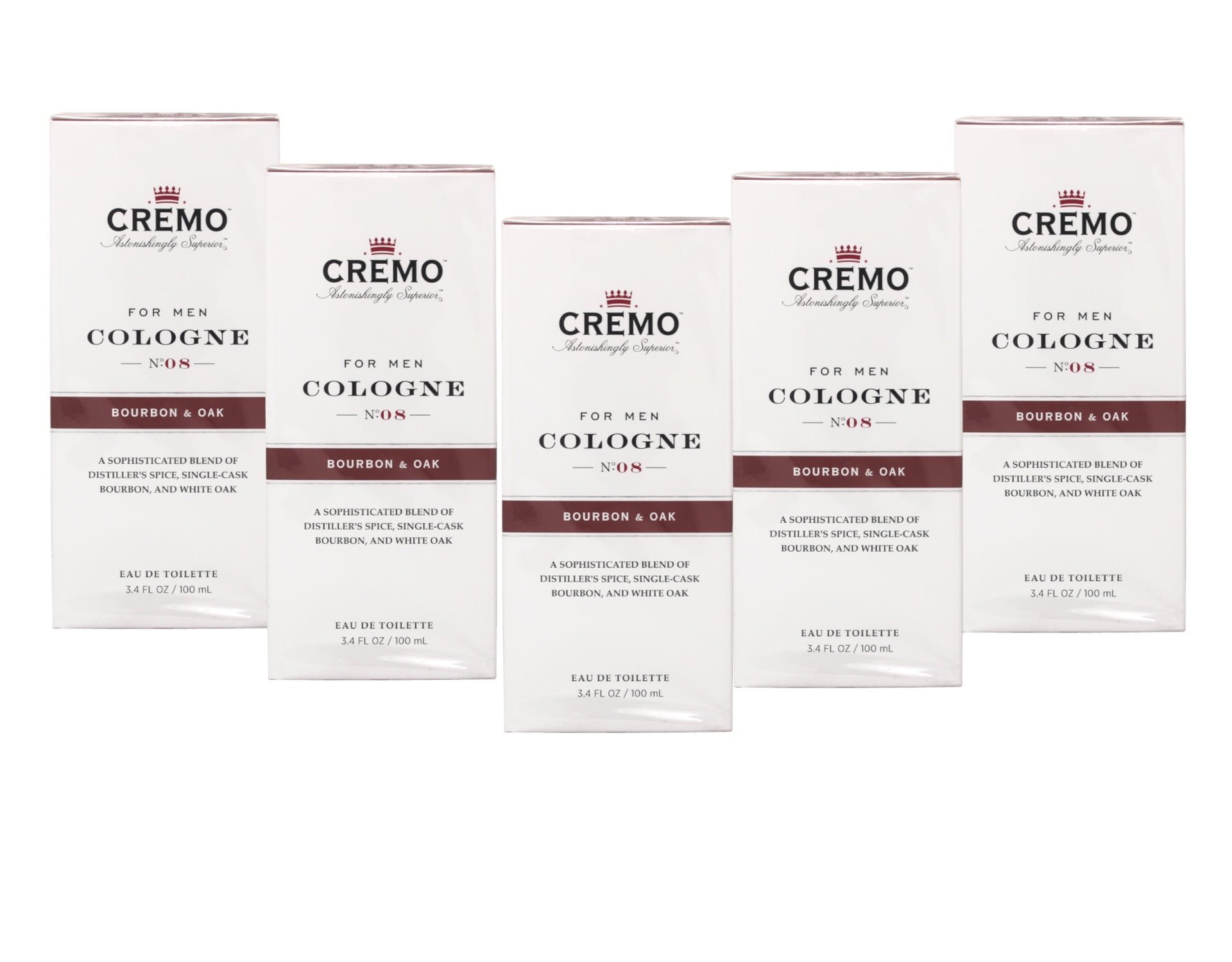 5 Pack of Cremo Spray Cologne Bourbon and Oak 3.4 Ounce - Walmart.com