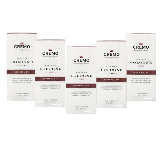 5 Pack of Cremo Spray Cologne Bourbon and Oak 3.4 Ounce - Walmart.com