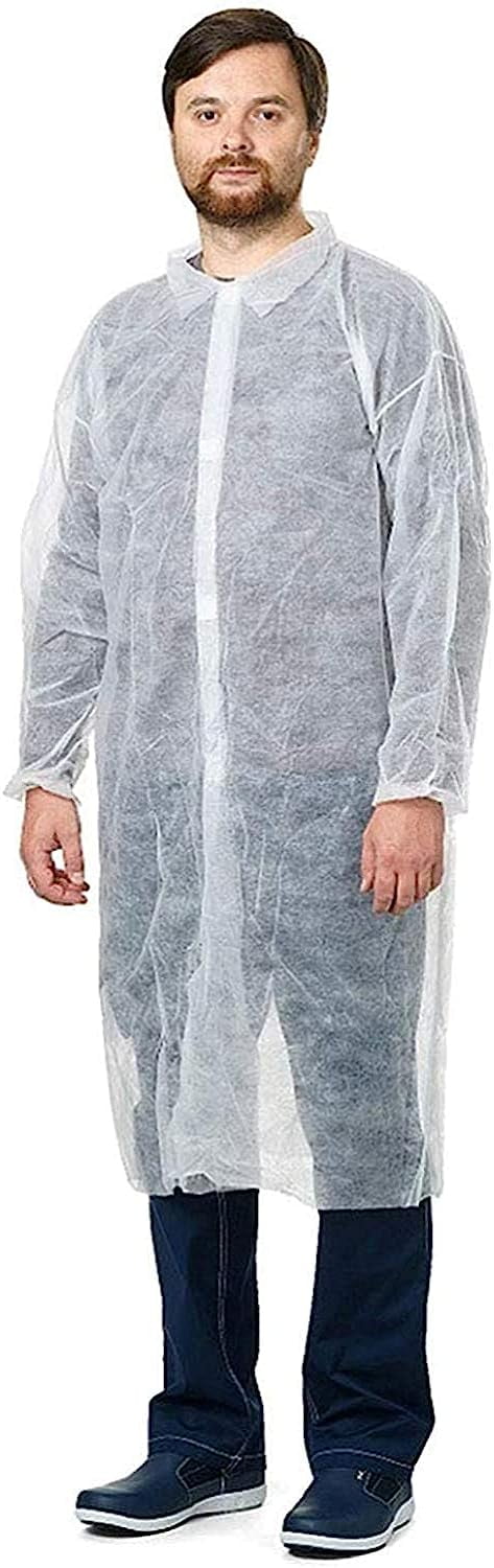 5 Pack of Disposable Lab Coats for Adults, Large. Painting Lab Coat ...