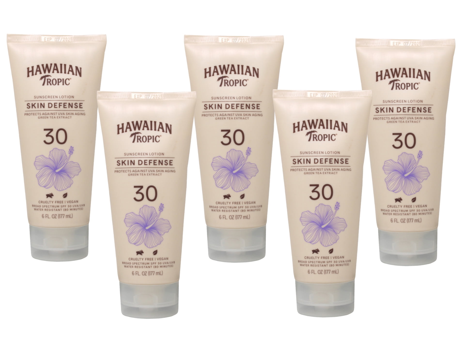 5 Pack of Hawaiian Tropic Antioxidant Sunscreen Lotion SPF 30, 6 Ounce ...