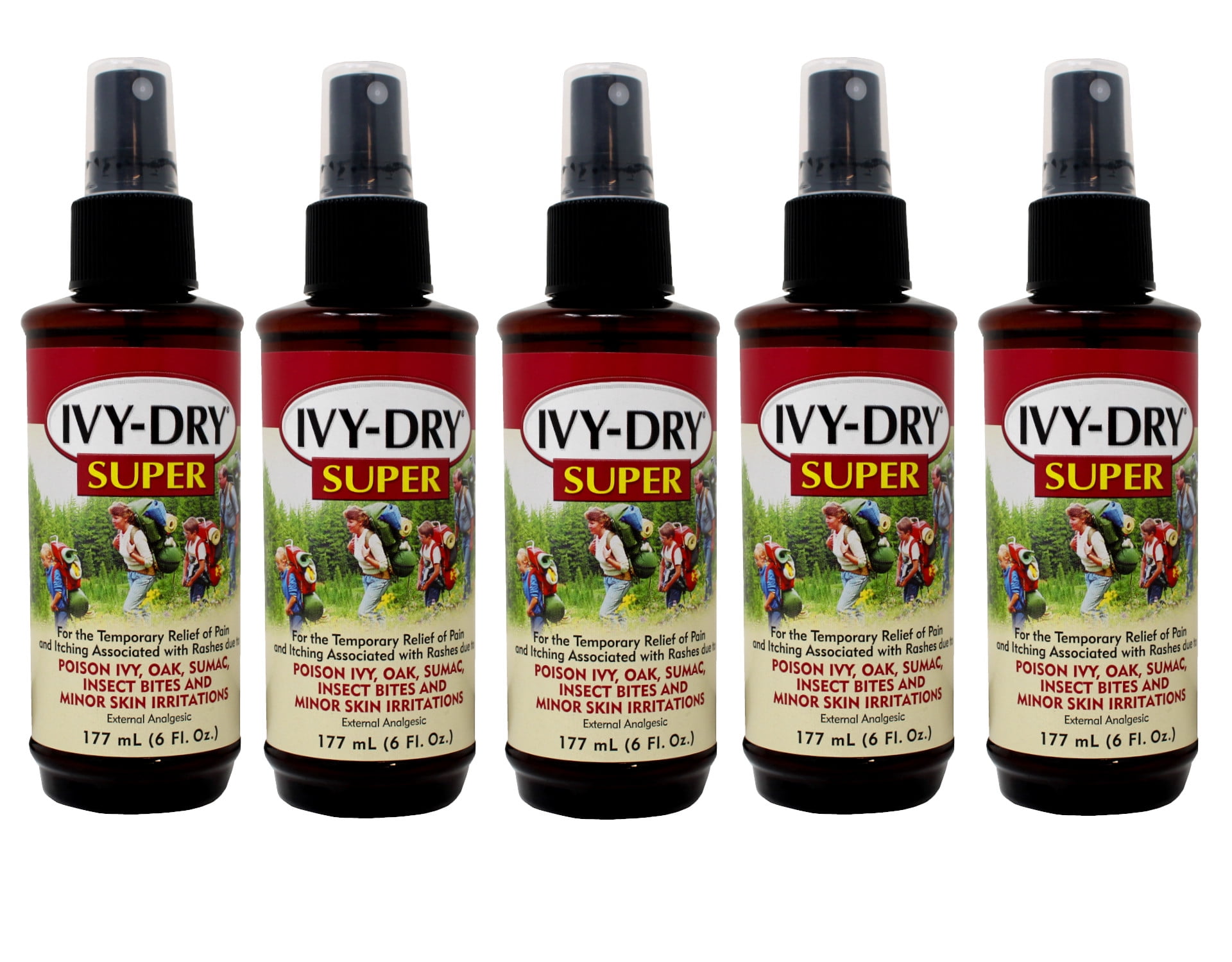 5 Pack of Ivy-Dry Super Itch Relief Spray 6 Ounce - Walmart.com