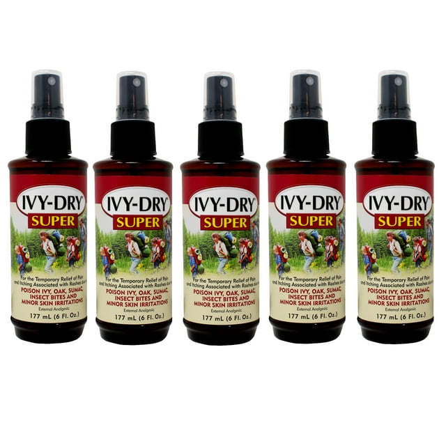 5 Pack of Ivy-Dry Super Itch Relief Spray 6 Ounce - Walmart.com