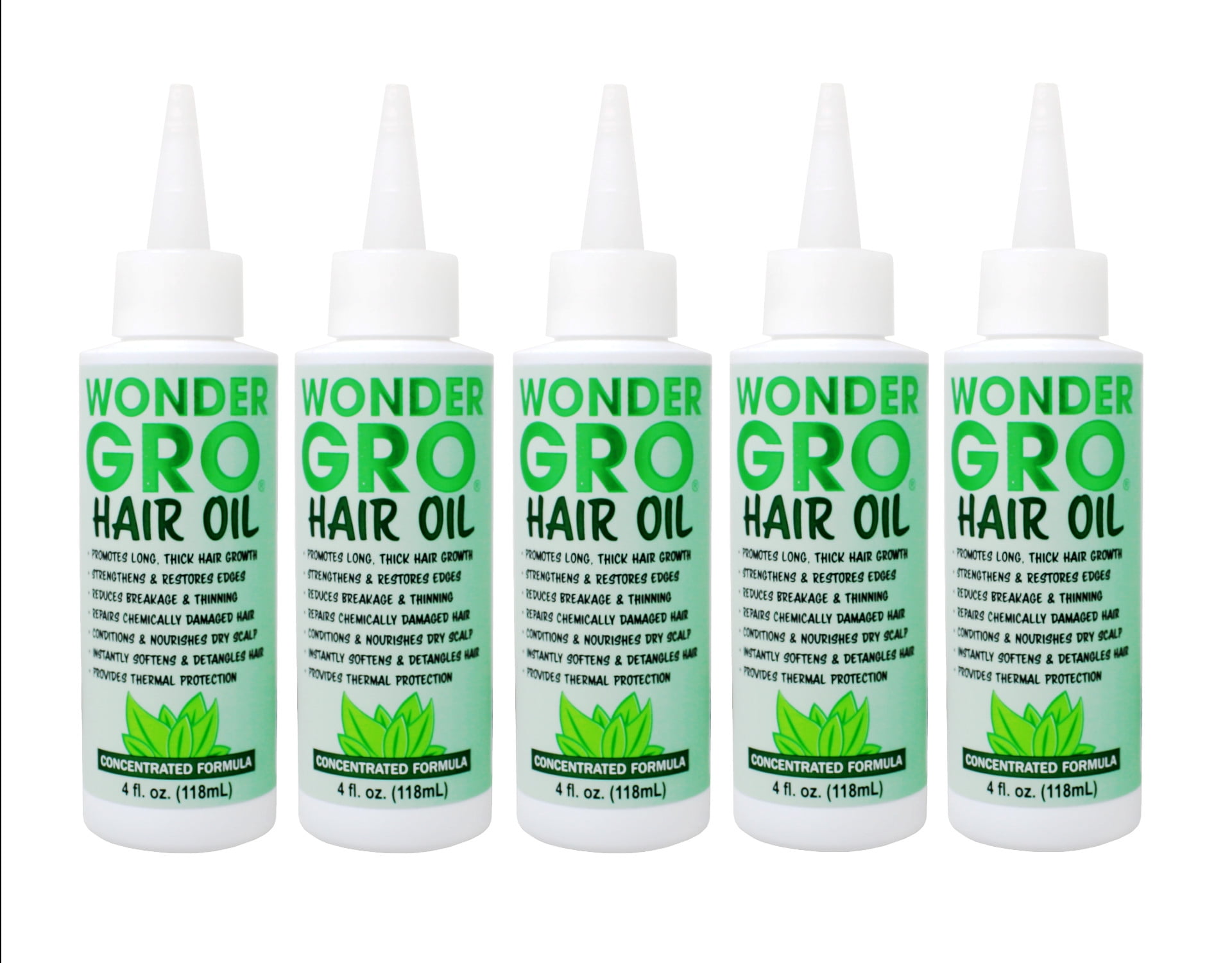 5 Pack of Wonder Gro Hair Growth Oil 4 Ounce - Walmart.com