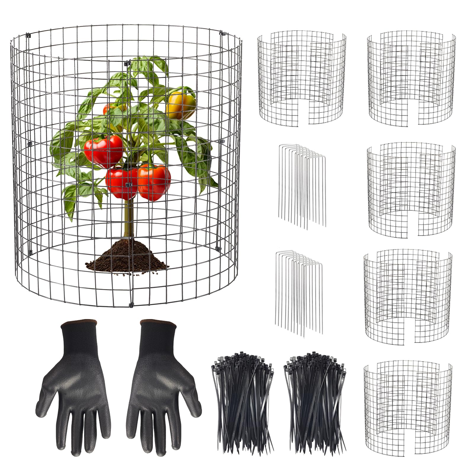 5 Packs 14" x 14"Wire Protectors Wire Cages Metal Mesh Cage,15pcs ...