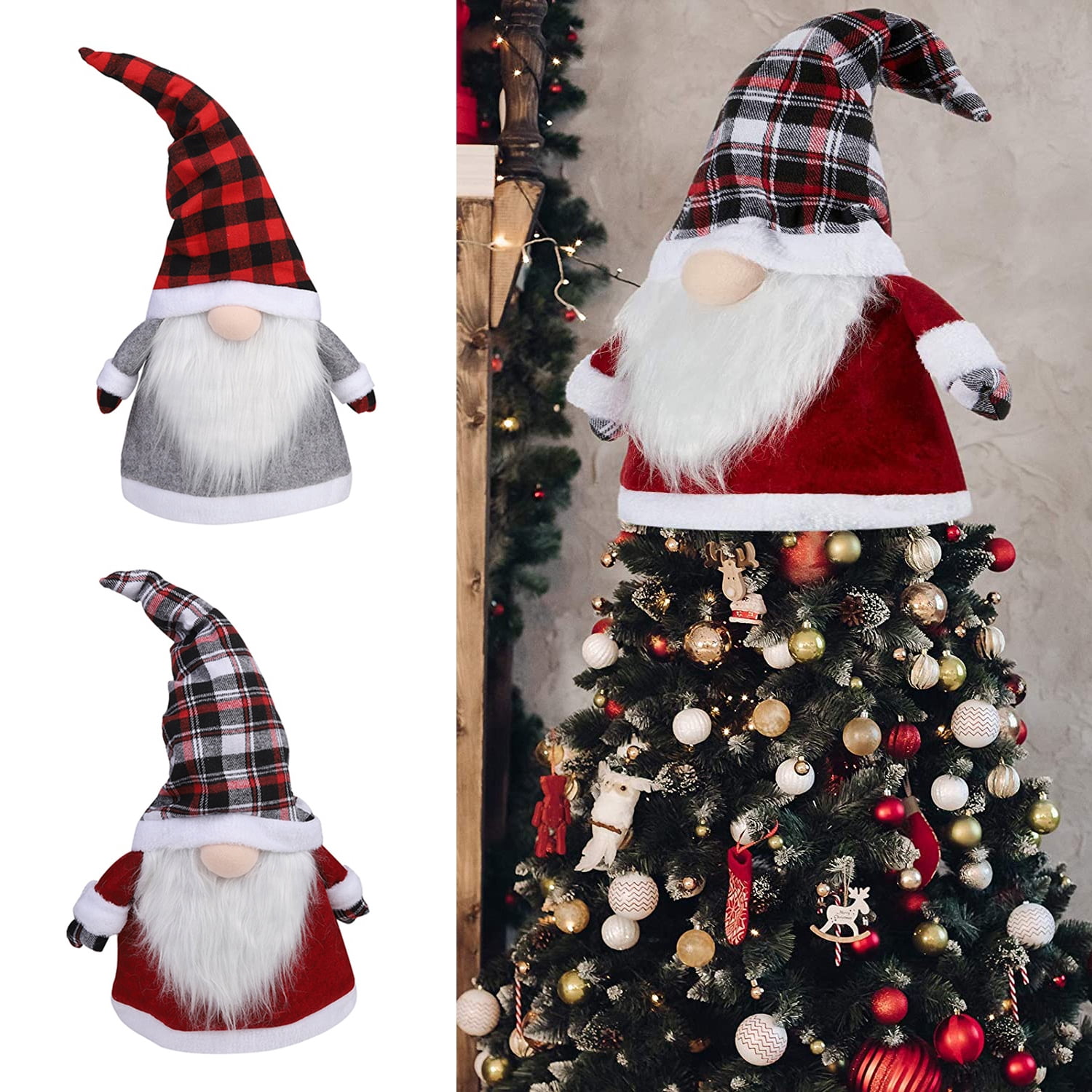 5 Packs 26 Inch Gnome Christmas Topper Ornament Large Swedish Tomte ...